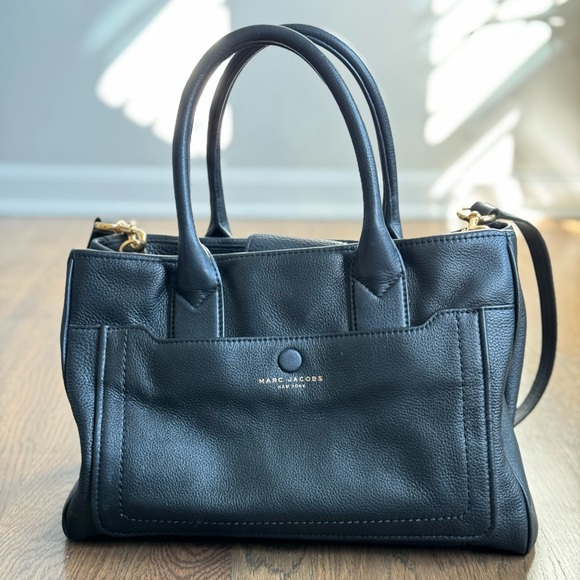 Marc Jacobs | Bags | Marc Jacobs Black Leather Empire City Tote Crossbody Shoulder Bag | Poshmark